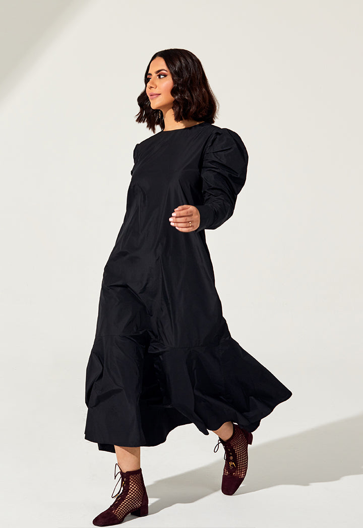 Puff Sleeve Maxi Dress – ZAY