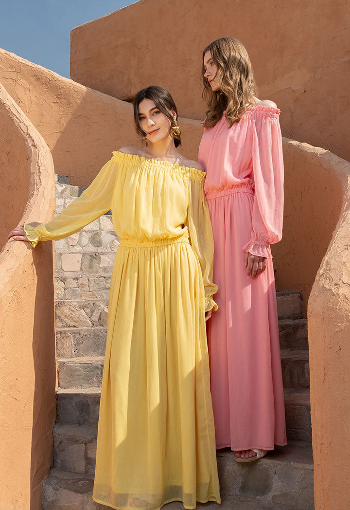 Off Shoulder Long Sleeve Dress – ZAY