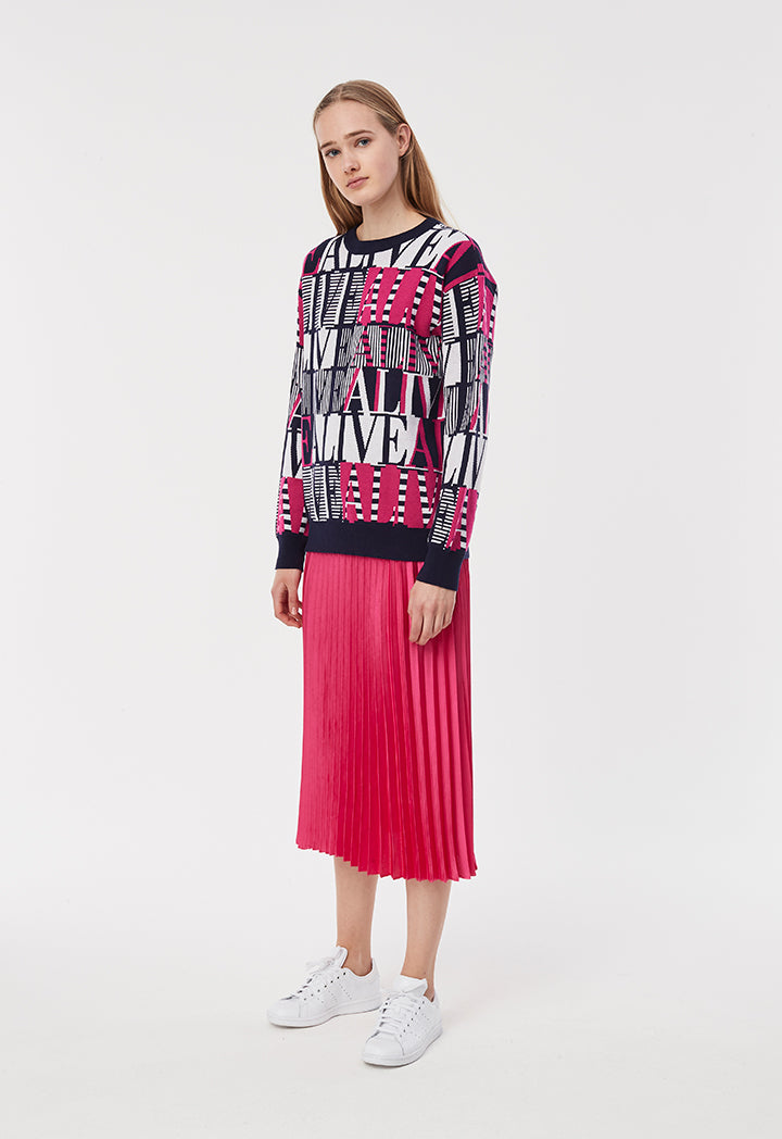 Pink Electric Pleats Skirt – ZAY